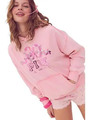 Pink X Loveshackfancy Oversized Hoodie Pink