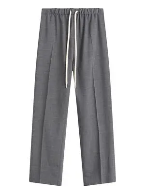 MAISON MARGIELA Drawstring Tailored Trouser - Dark Grey Melange