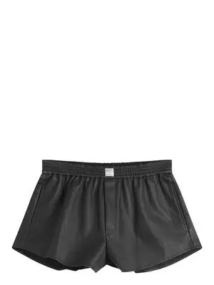 MAISON MARGIELA Leather Boxer Shorts - Black