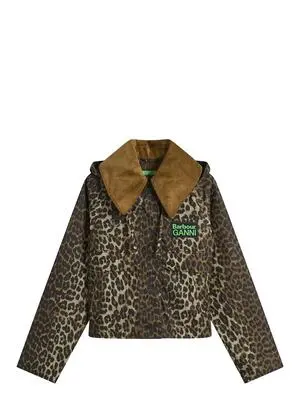Barbour X Ganni Leopard Print Waxed Anorak - Leopard Print/classic