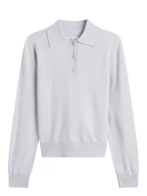 MAISON MARGIELA Polo Neck Knit - Pale Blue