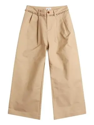 MY MUM MADE IT Pleat Cotton Trousers - Fawn