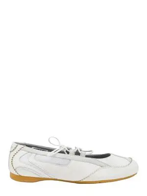 DIESEL® Leather D-mile Flats - White