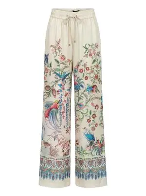 Etro Floral-print Trousers - Neutrals