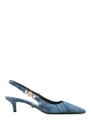 VERSACE 40mm Barocco Denim Pumps