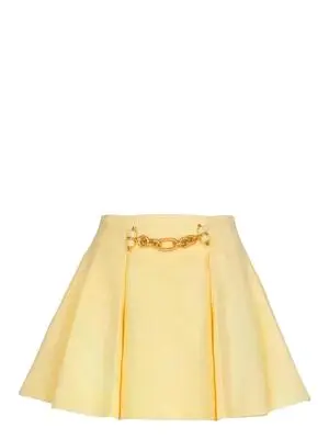 Balmain Chain-detail Mini Skirt - Yellow