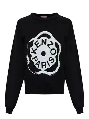 Kenzo Logo Print Sweater - Black