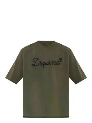 Dsquared2 Embroidered Crew-neck T-shirt - Green
