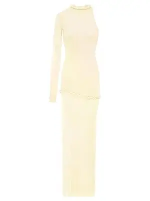 MANURI Candy One-sleeve Maxi Dress - Yellow