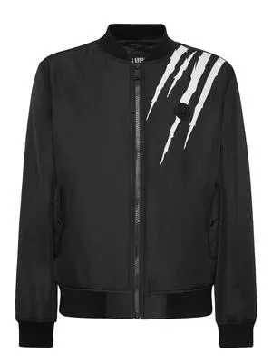 PLEIN SPORT Scratch Bomber Jacket - Black