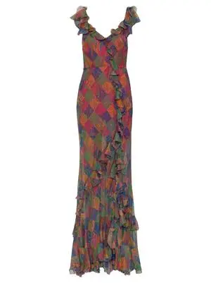 Etro Paisley-pattern Maxi Dress - Blue