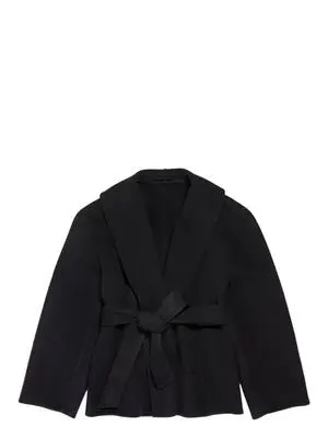 Balenciaga Belted Wrap Jacket - Black
