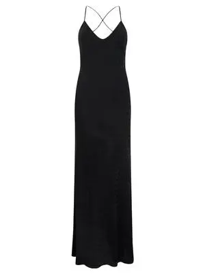 Roberto Cavalli V-neck Maxi Dress - Black