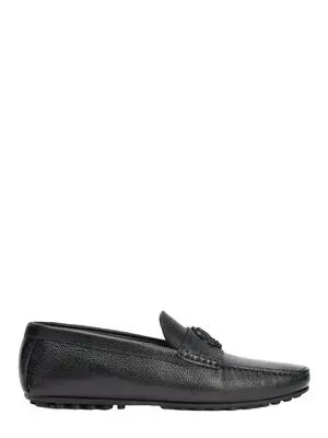 Roberto Cavalli Logo-embossed Loafers - Black