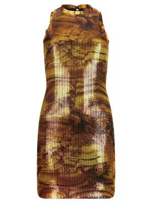 Roberto Cavalli Sequin Mini Dress - Brown