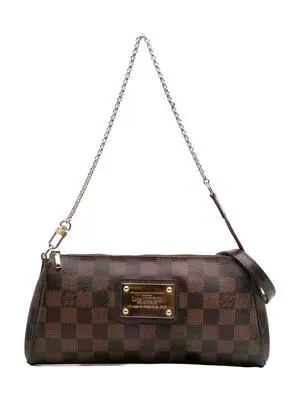 LOUIS VUITTON Damier Ebene Eva Satchel - Brown