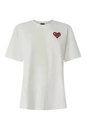 Pinko Heart Print T-shirt - White