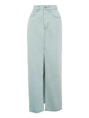 THE FRANKIE SHOP Cotton Maxi Skirt - Blue