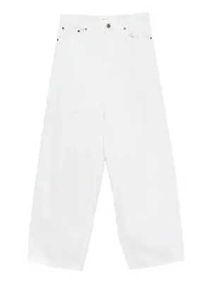 HAIKURE Five-pocket Wide Leg Jeans - White
