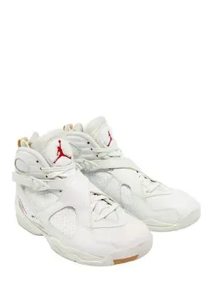 JORDAN Air 8 Leather Sneakers - White