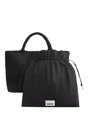 MARREA Woven Tote Bag - Black