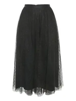 NEEDLE & THREAD Tulle Zip-Fastening Midi Skirt