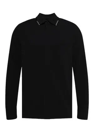 JIL SANDER Long Sleeves Shirt With Studs - Black