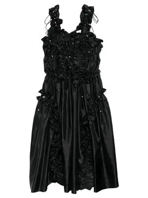 Noir Kei Ninomiya Ruffle Sleeveless Dress - Black