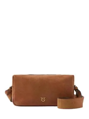 Pinko Logo Crossbody Bag - Brown