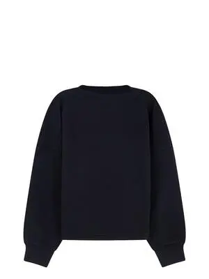 Alaïa Cotton Boatneck Sweatshirt - Black