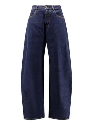 ALAÏA High-Waisted Wide Leg Jeans