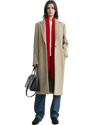 TOTEME Tailored Wool-blend Coat - Biscuit