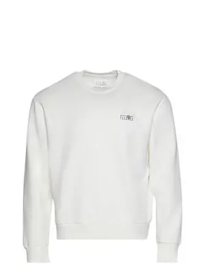 MAISON MARGIELA Numeric Logo Patch Sweatshirt White