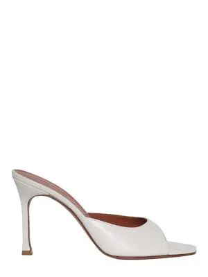 Amina Muaddi Alexa Nappa Slipper Sandal - White