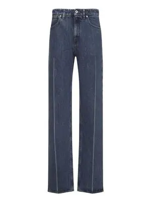 JIL SANDER Cotton Wide Leg Trousers - Indigo
