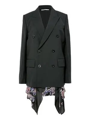 Sacai Suiting X Paisley Print Jacket - Black