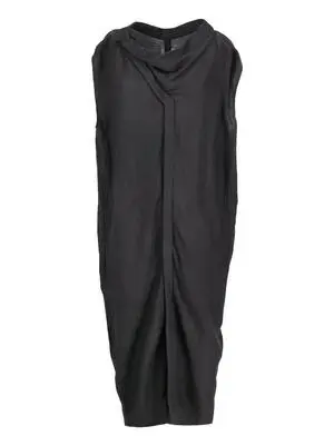 Rick Owens Draped Round-neck Shirt Dress - Black