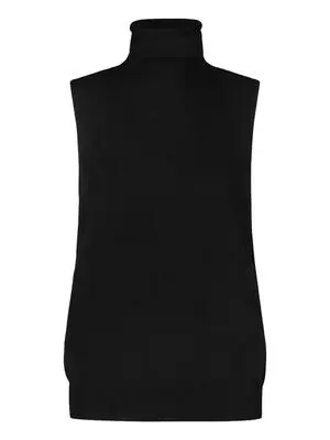 THE ROW Cashmere Roll-neck Vest - Black