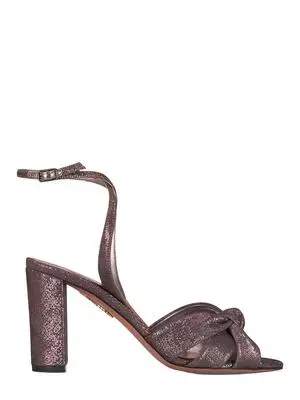 AQUAZZURA Knotted Detail Ankle-strap Sandals - Brown