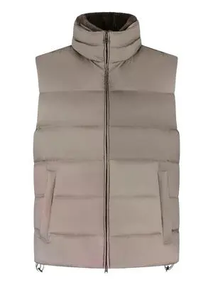 Herno Padded Zip-up Gilet - Neutrals