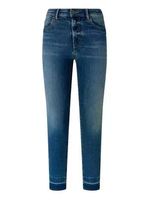 Pinko Embroidered Cuff Denim Jeans - Blue