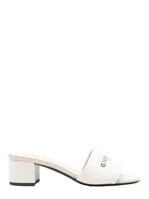 Givenchy 4g Logo-print Canvas Mules - Neutrals