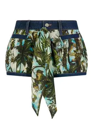 Dsquared2 Balloon Shorts With Tropical Print - Green
