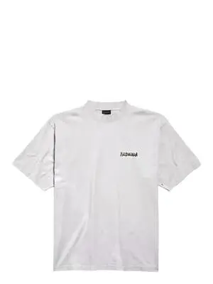 Balenciaga Balenciaga Logo Detail T-Shirt Grey