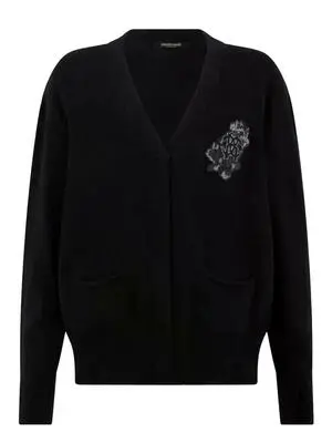 ROBERTO CAVALLI Floral Applique Cardigan