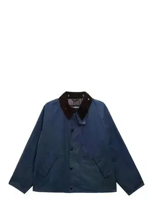 Barbour Cotton Jacket With Corduroy Collar - Blue