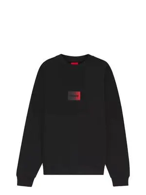 Hugo Logo Appliqué Sweatshirt - Black