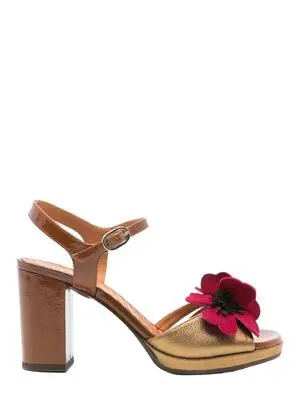 Chie Mihara Parlota Floral Platform Sandals - Gold