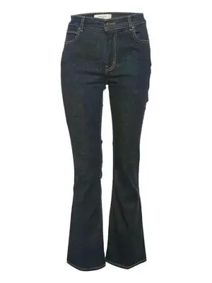 Max Mara Logo-patch Flared Denim Jeans - Blue