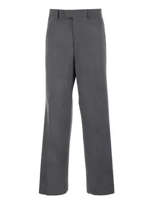 Emporio Armani Belt-loops Welt Pocket Trousers - Grey